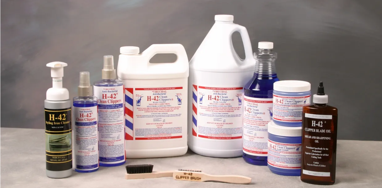 H-42 Virucidal Anti-Bacterial Clean Clippers Barber Shop Disinfectant ...