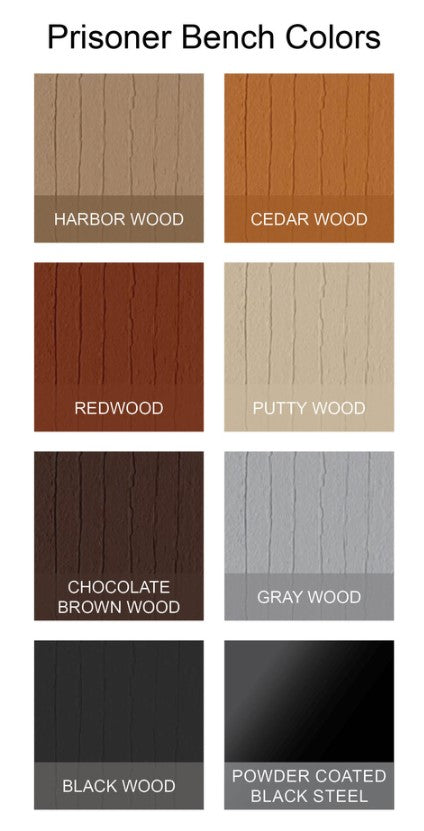 Prisoner Bench with Backrest | American Detention Supplies ...