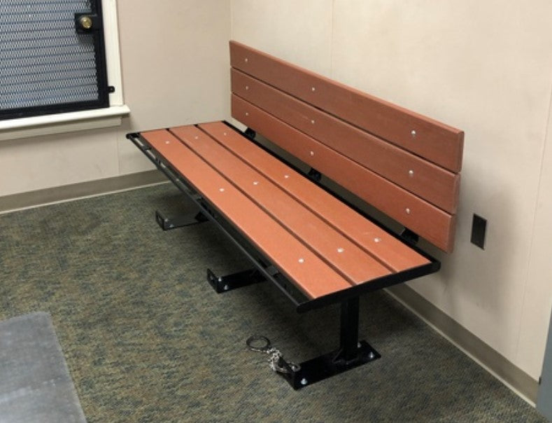 Prisoner Bench with Backrest | American Detention Supplies ...