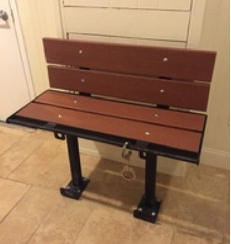 Prisoner Bench with Backrest | American Detention Supplies ...