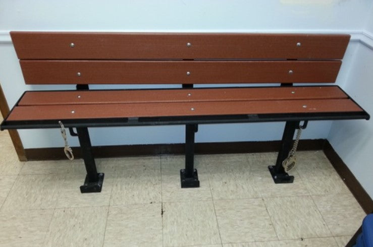 Prisoner Bench with Backrest | American Detention Supplies ...