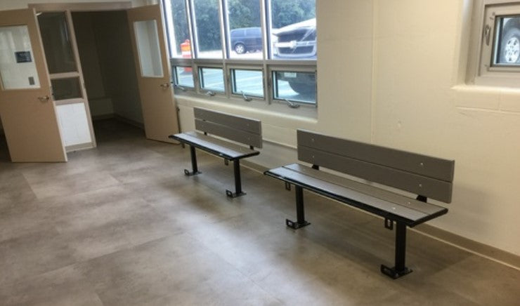 Prisoner Bench with Backrest | American Detention Supplies ...