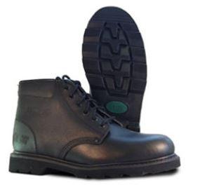 Black Leather Steel Toe Safety Boots | American Detention Supplies ...